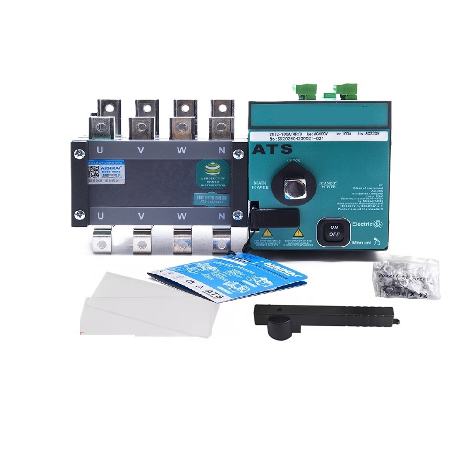 100A 160A 250A 4P AISIKAI ATS Diesel Generator Dual Power Automatic ...