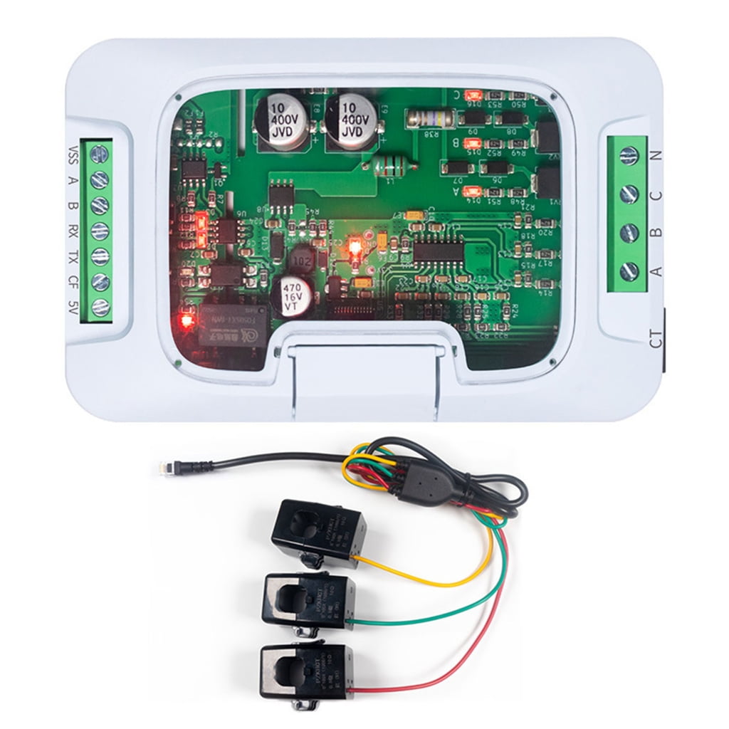 100A AC 220/380V Modbus Power Monitor Three Phase AC Energy Meter ...