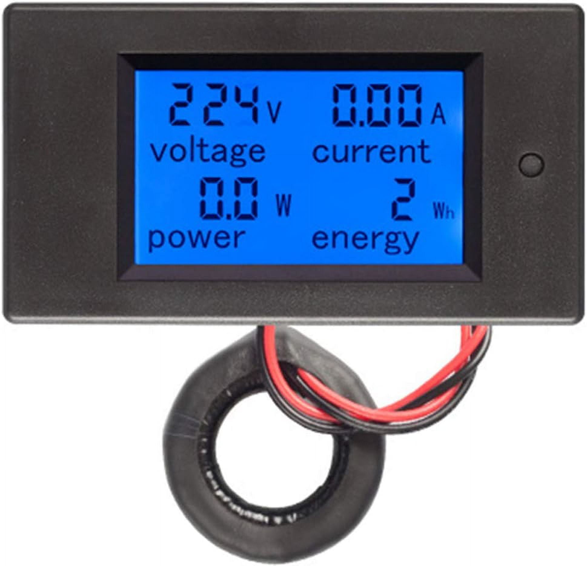 100A AC LCD Panel Digital Power Watt Meter Monitor Voltage KWh ...