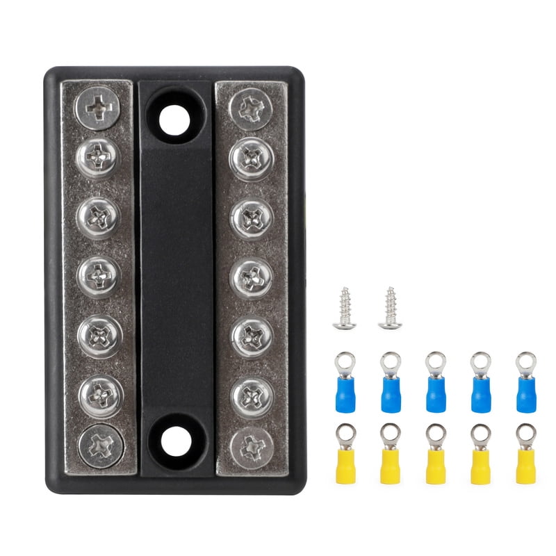 100A Battery Power Distribution Block Bus Bar Positive Negative For RV ...