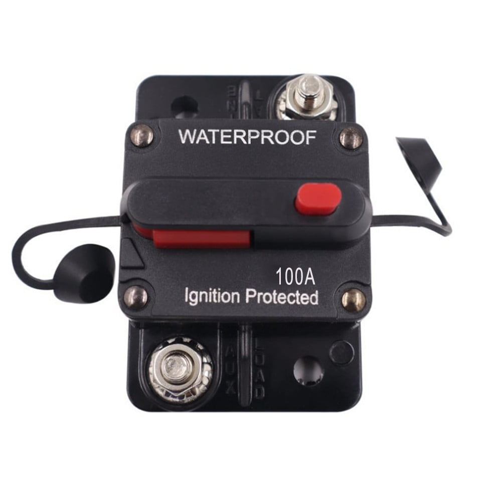 100A Circuit Breaker Holder Manual Reset Switch 12-48V Dc for Solar ...