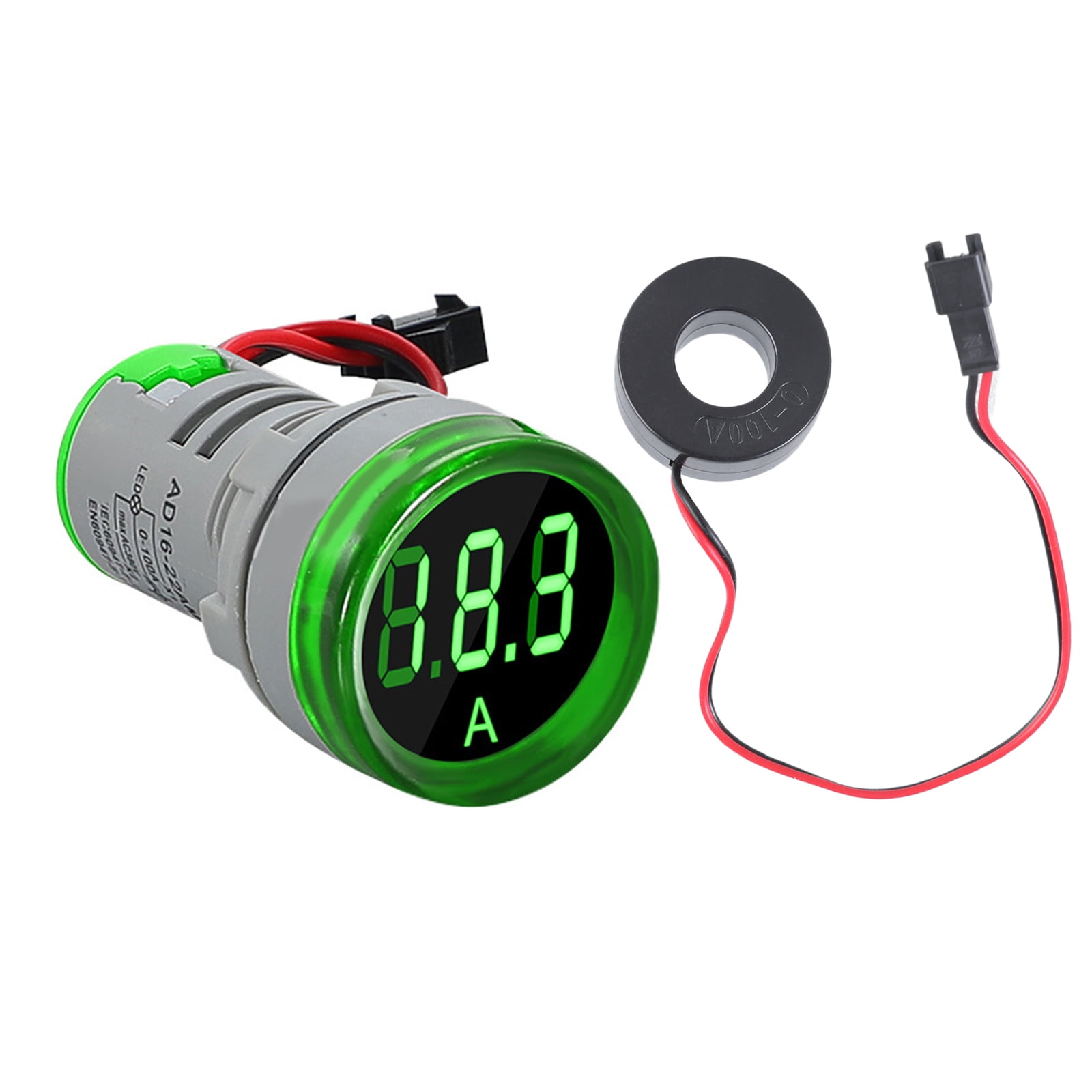 100A Current Meter 0-100A Current Monitors Digital Larger LED Screen ...