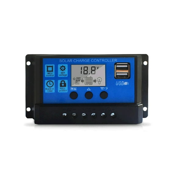 100A Solar Charge Controller Solar Panel Controller 12V/24V Adjustable ...
