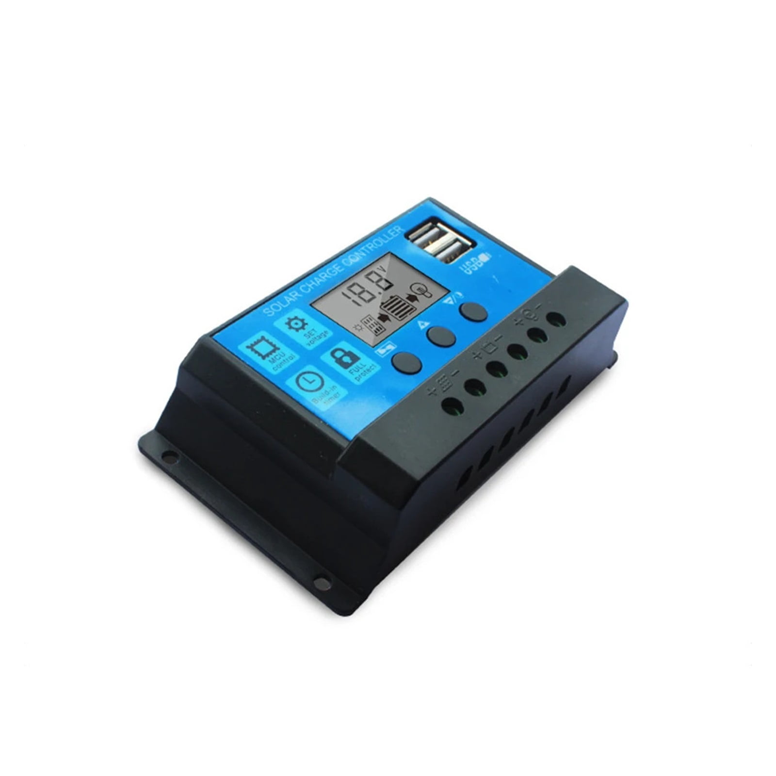 100A Solar Charge Controller, Upgraded Solar Panel USB Port Solar Panel Battery Intelligent ...