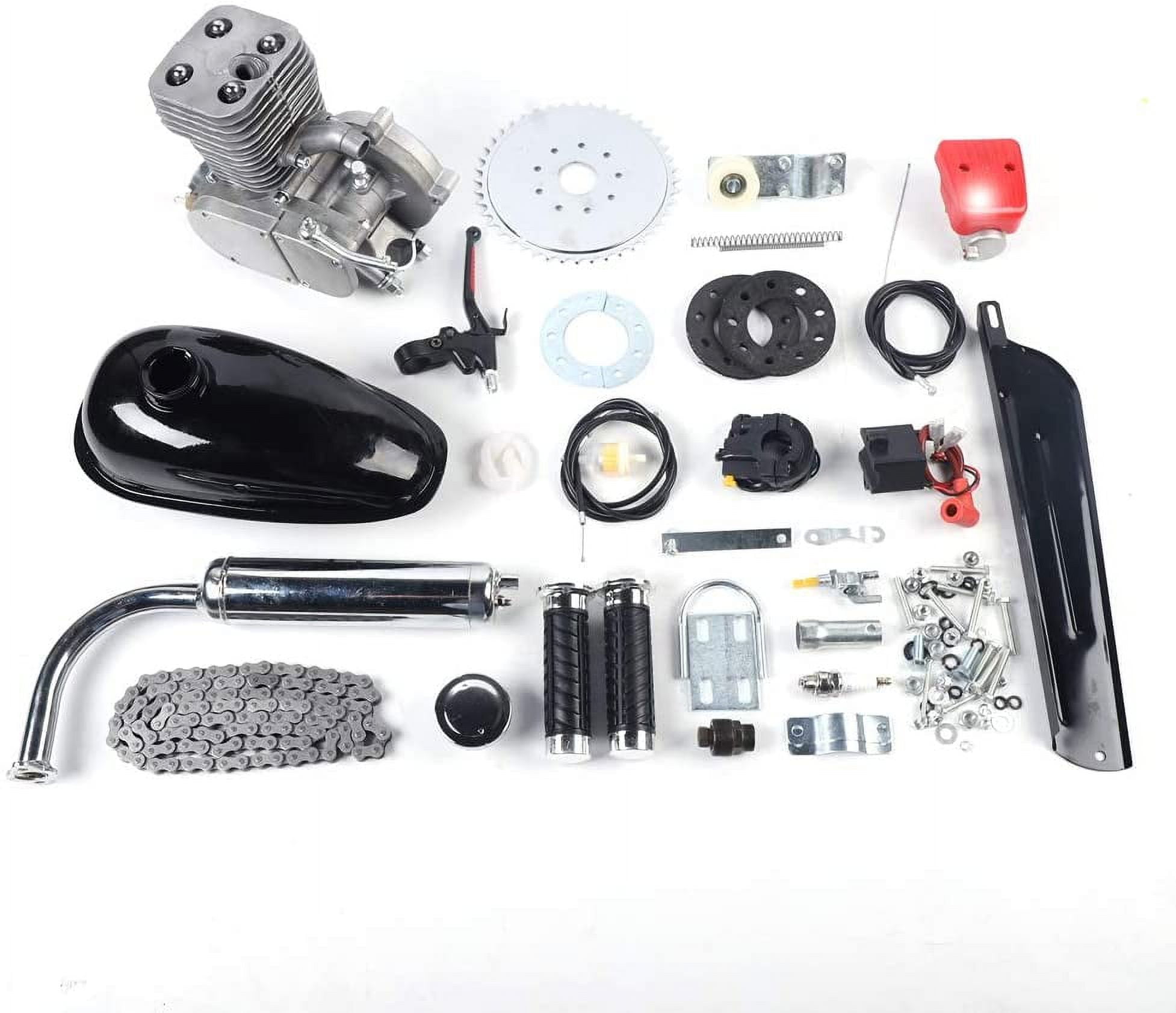100CC Bicycle Engine Bike Motor Kit, 2 Stroke Gas Petrol Motorized ...