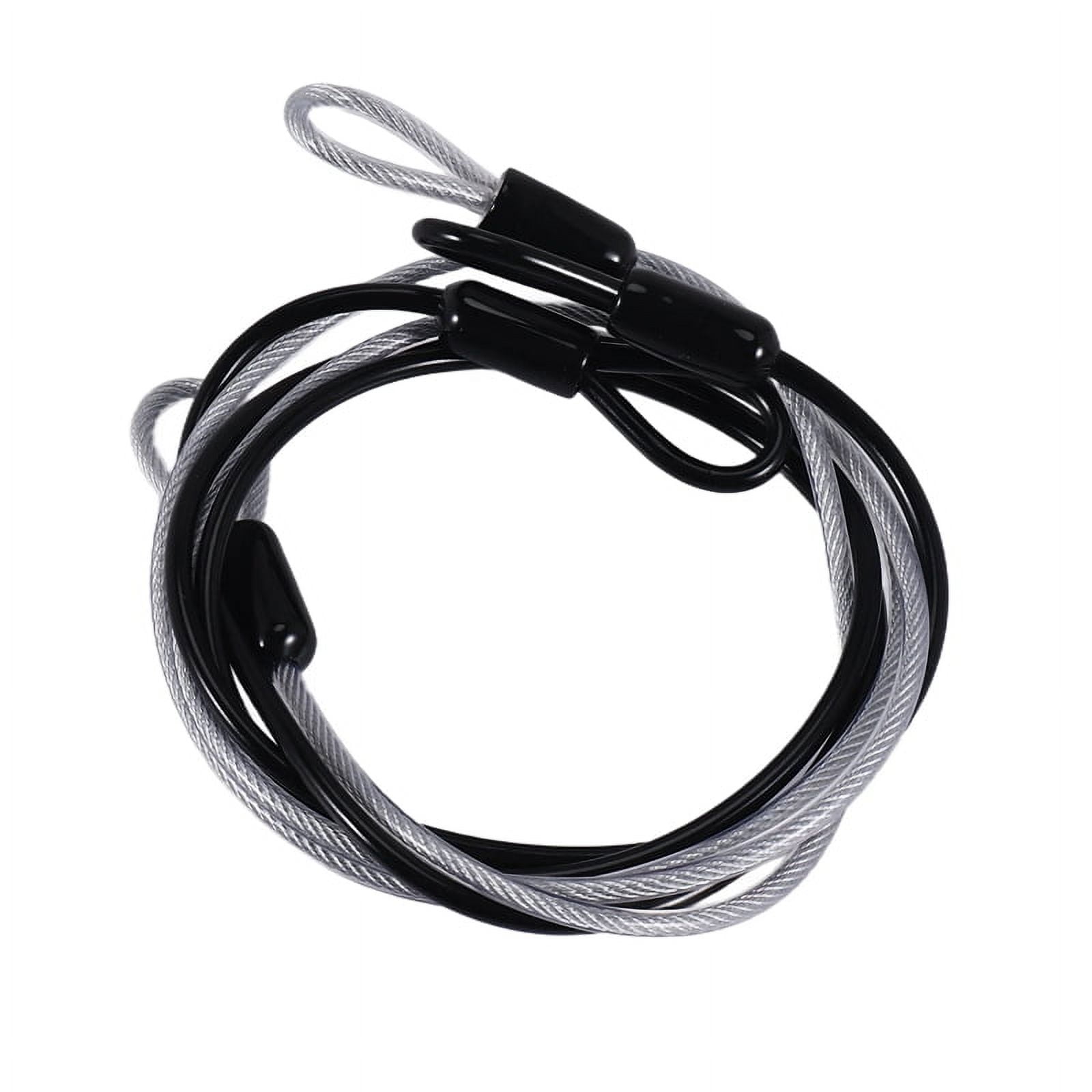 100CM/3.3Ft Long Travel Security Cable Lock,Braided Steel Coated Safety ...