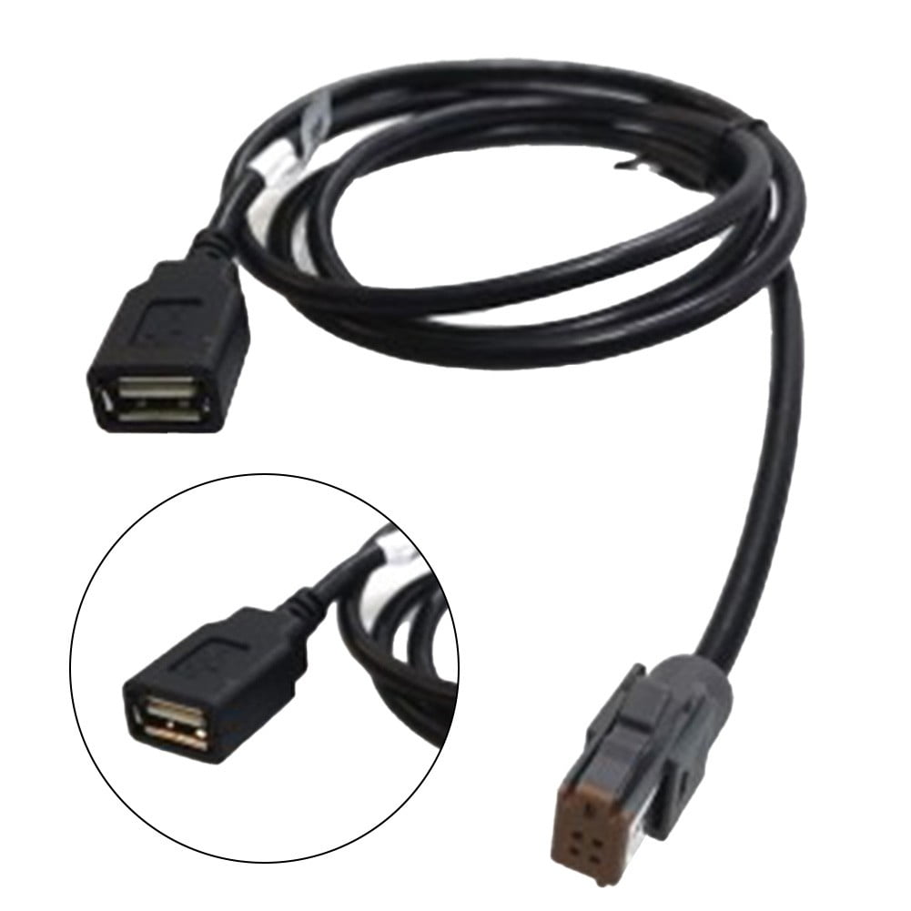 100CM Car USB Extension Cable Adapter Aux Audio Input Media Data Wire ...