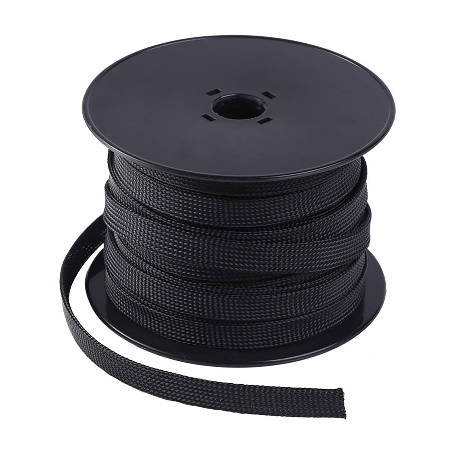 100FT 1/2 Inch PET Expandable Braided Cable Sleeve for Automotive ...