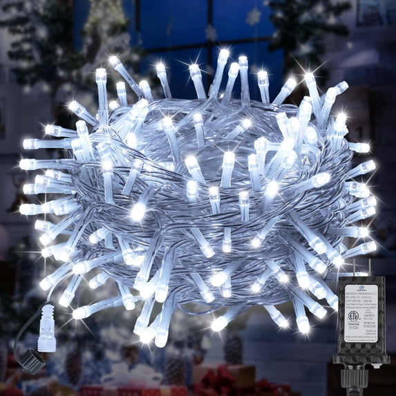 100FT 300 LED Christmas Lights Plug-In – Outdoor/Indoor Waterproof ...