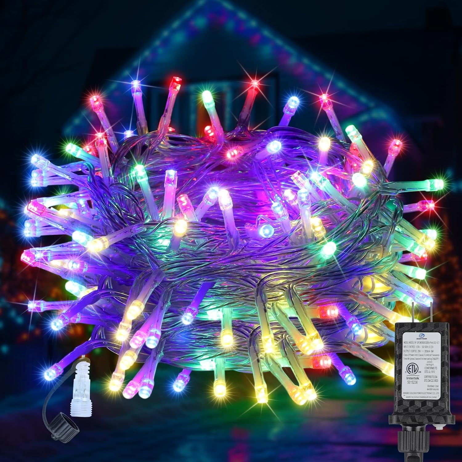 100FT 300LED Christmas Lights Plug in,Outdoor Indoor Waterproof Fairy ...