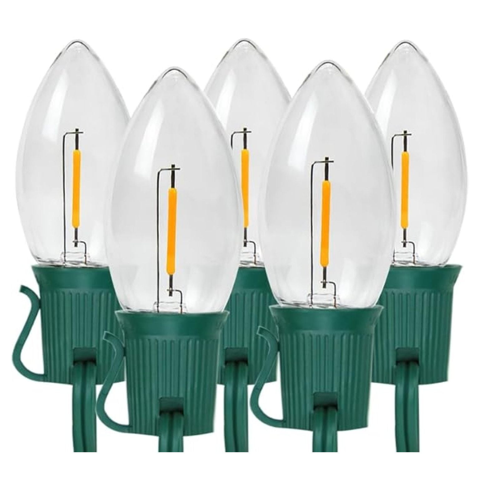 100FT C9 LED Christmas String Lights, Warm White Outdoor, Waterproof ...