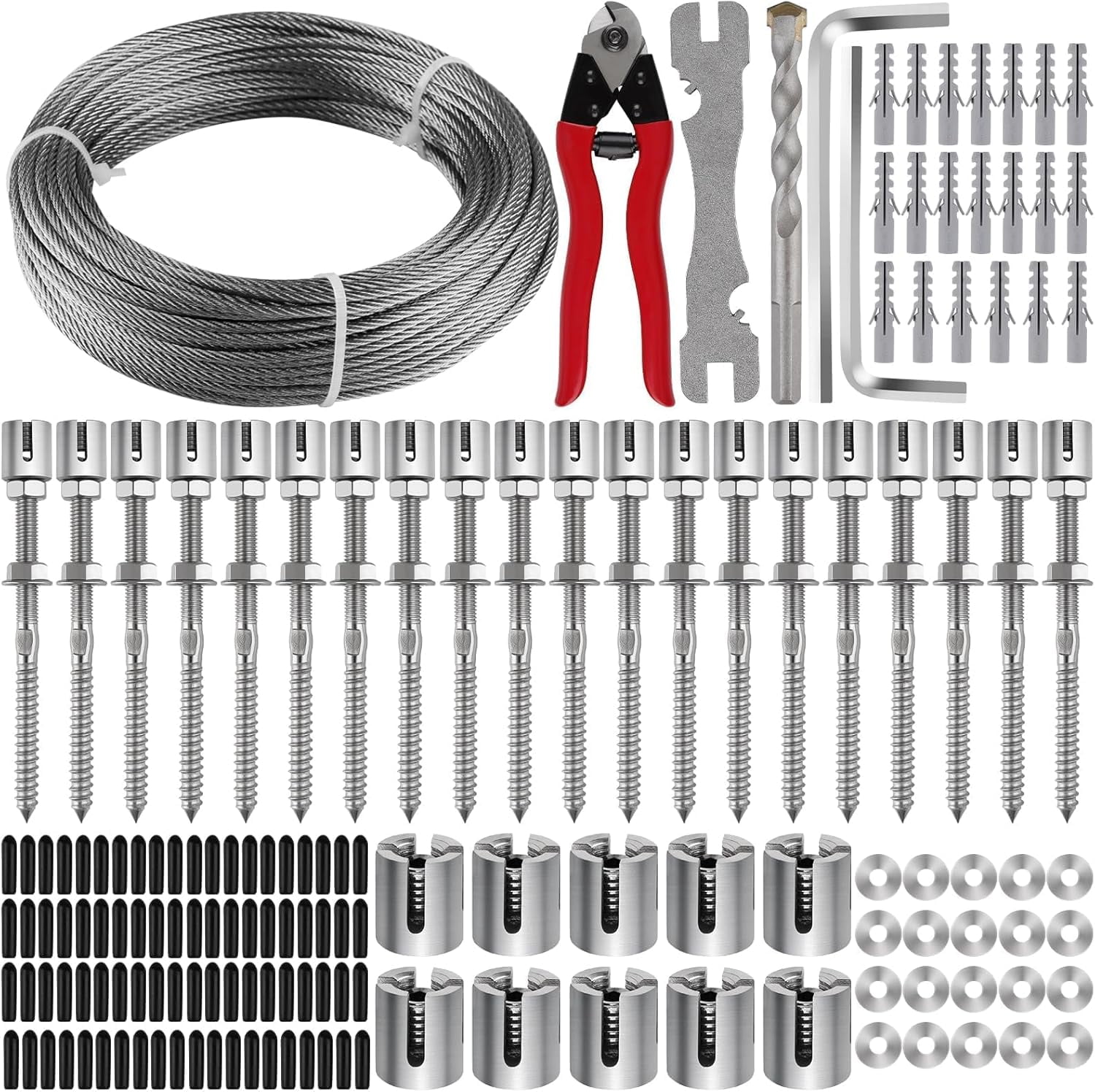 100FT Garden Wire Trellis for Climbing Plants, Stainless Steel Garden ...