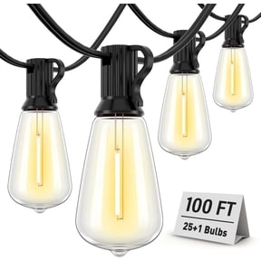 Nordic Hygge LED Outdoor String Lights 100FT Patio Lights with 52 ...