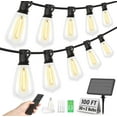Mibote Outdoor Waterproof Solar String Lights 100FT with Remote Control ...