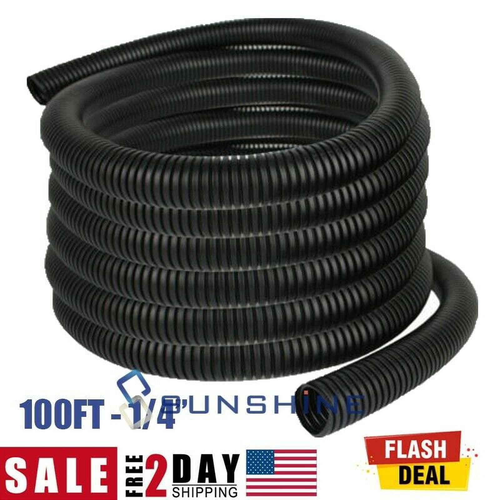 100Feet 1/4" Split Loom Wire Cable Flexible Tubing Wire Conduit Hose ...