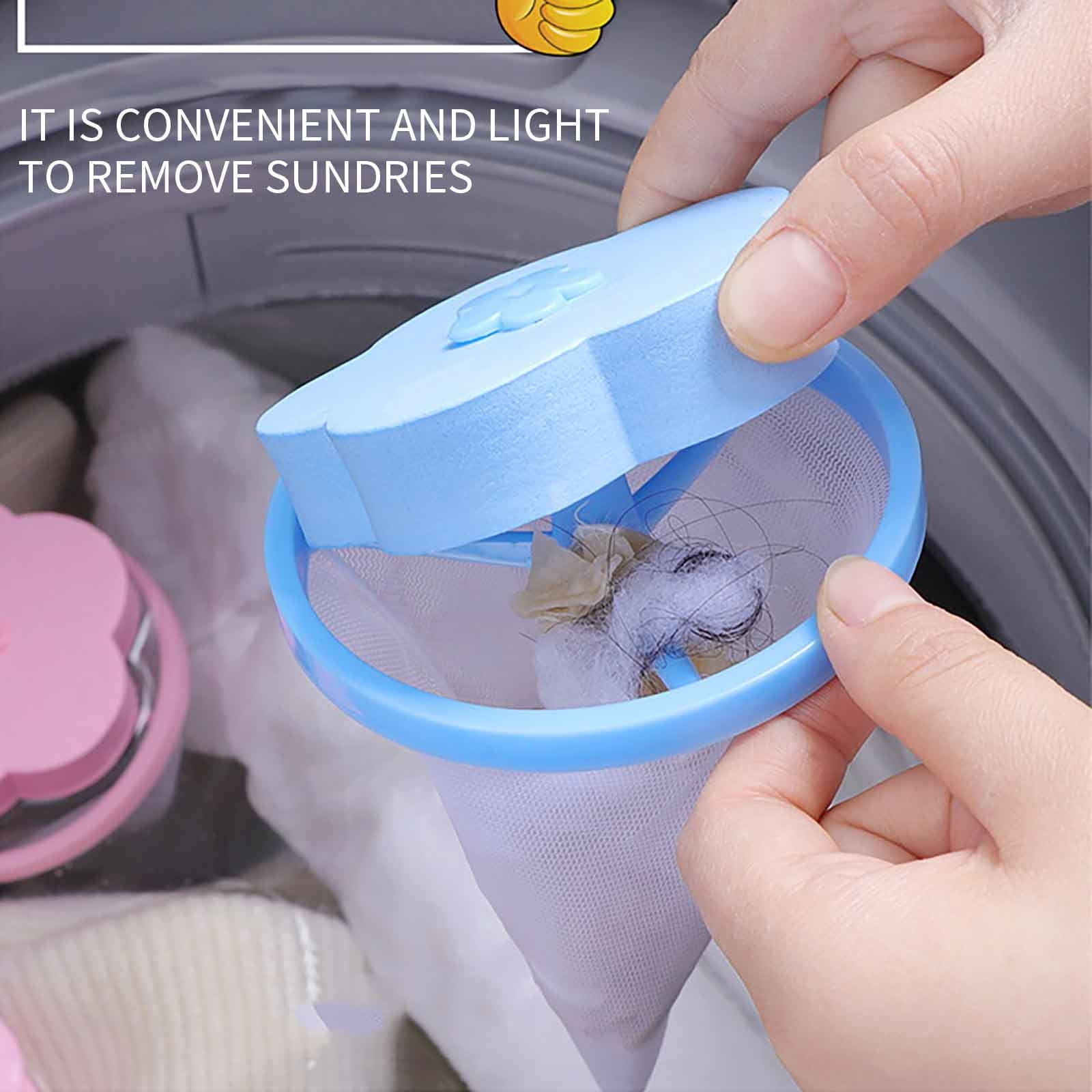 100Fens 3 Pcs Washing Machine Hair Catcher Floating Lint Mesh Bag ...