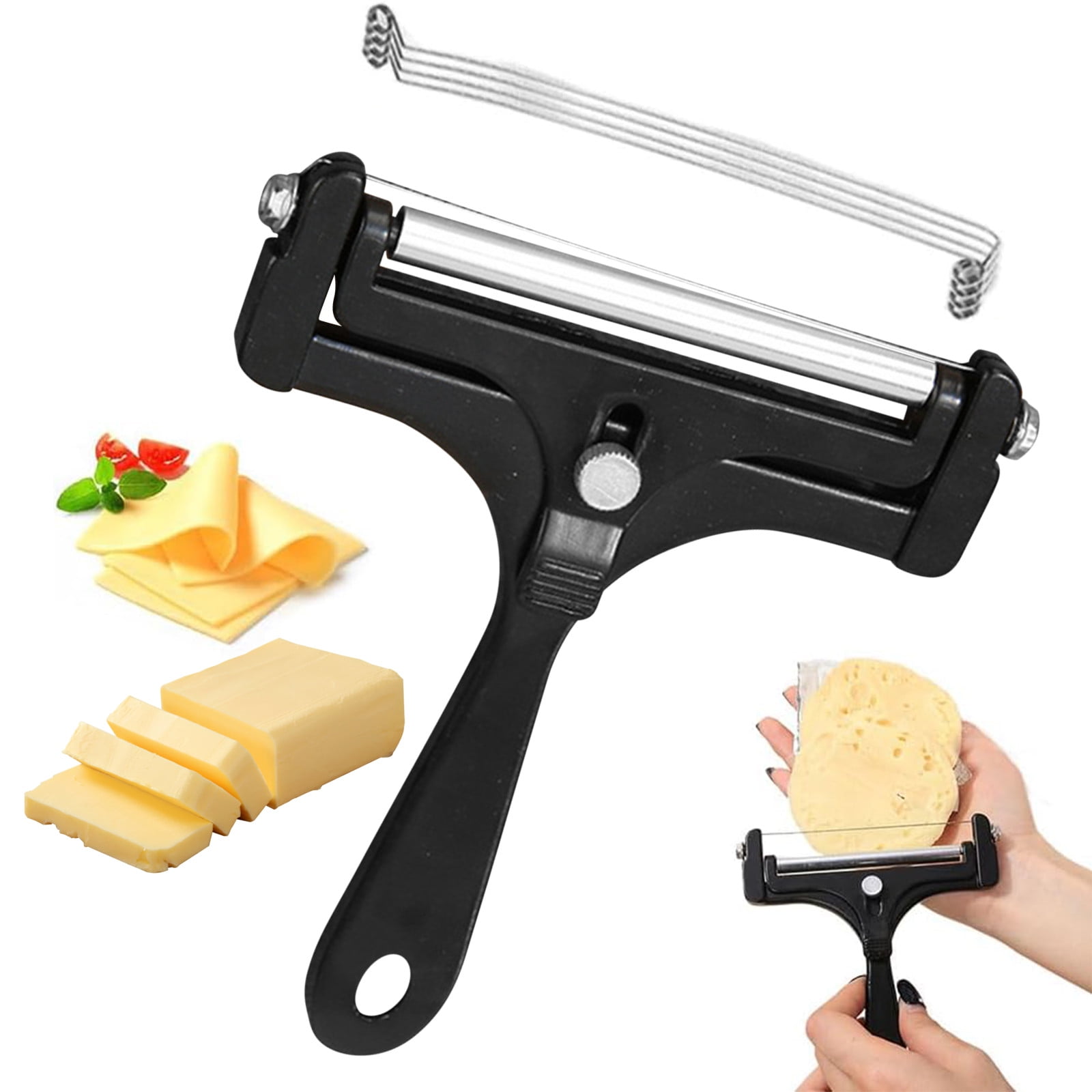 100Fens Adjustable Wire Cheese Slicer Stainless Steel Thickness Cheese ...