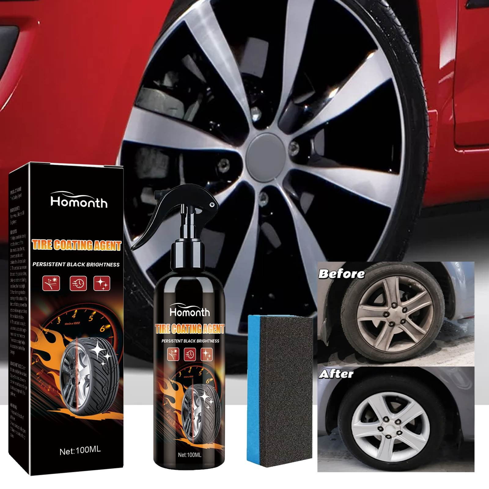 100Fens Auto Paint Liquid Wax Multipurpose Car Stain Remover Car Wash ...