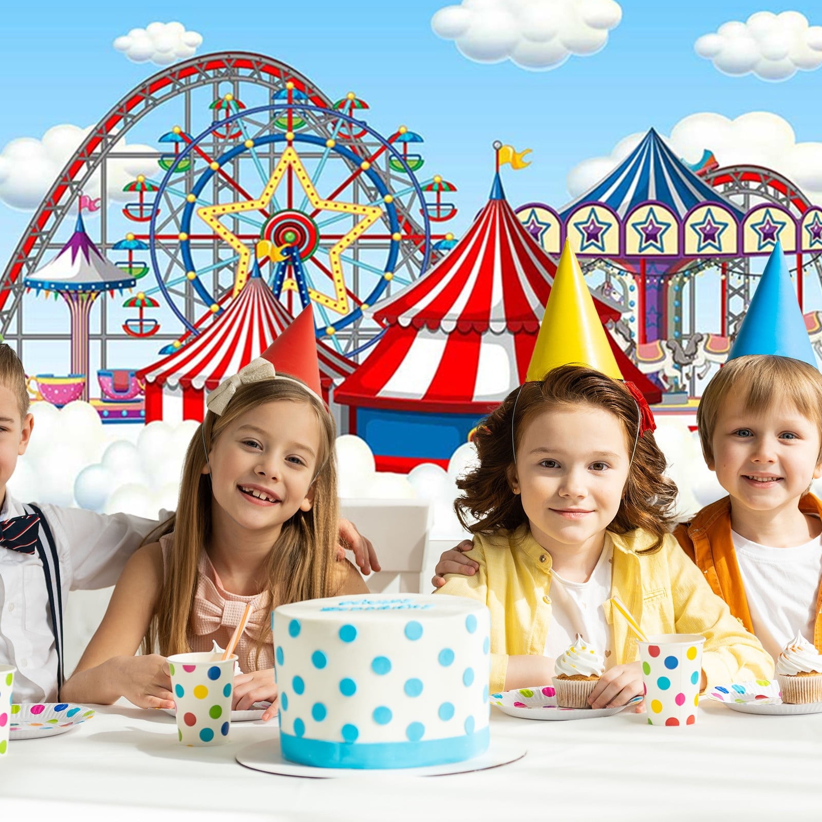 100Fens Carnival Circus Carnival Theme Kids Birthday Party Photography ...