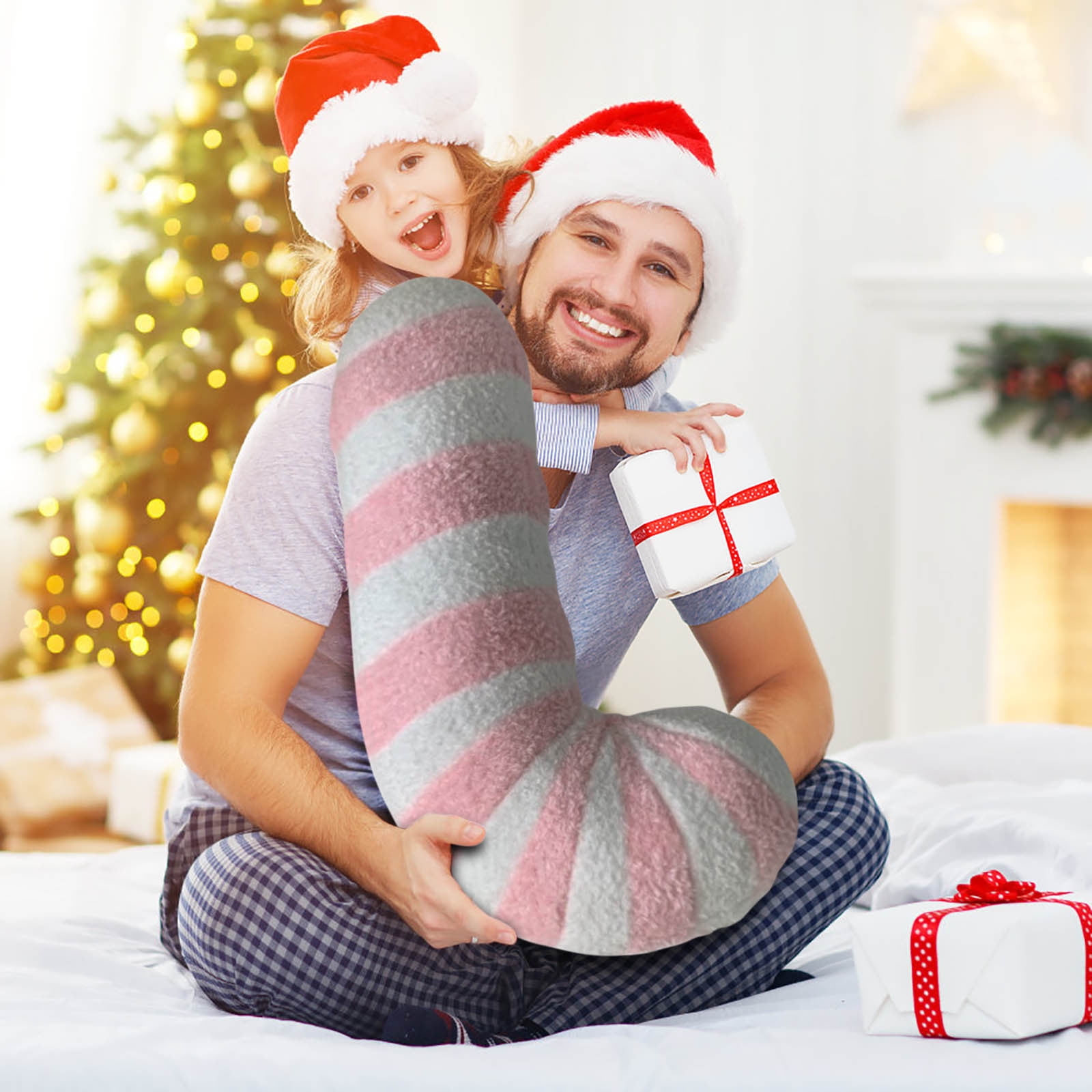 100Fens Christmas Cane Candy Plush Pillow - Walmart.com