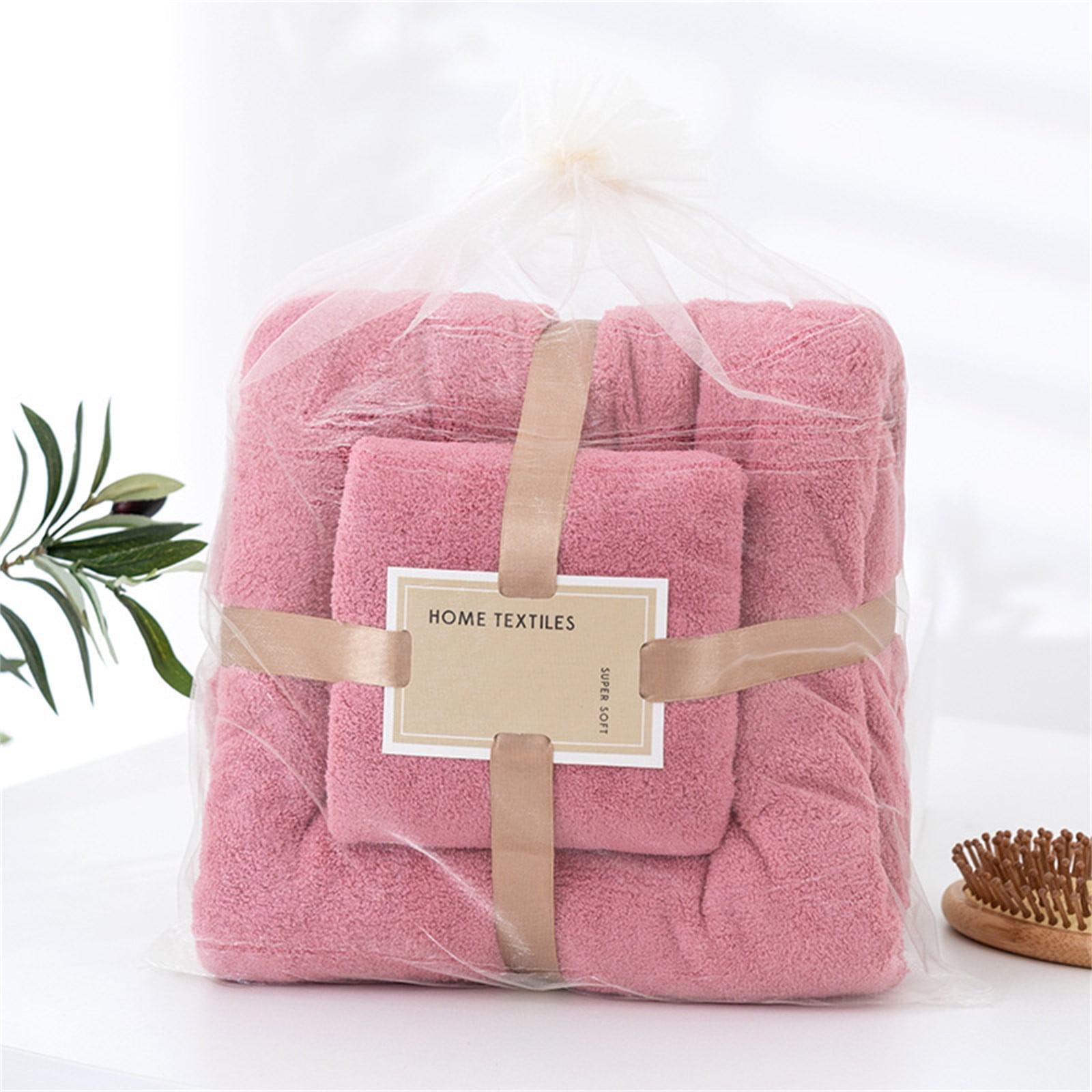 100Fens Cotton 2 In 1 Bath Towel And Face Towel Soft-Bath Towels Set OF ...