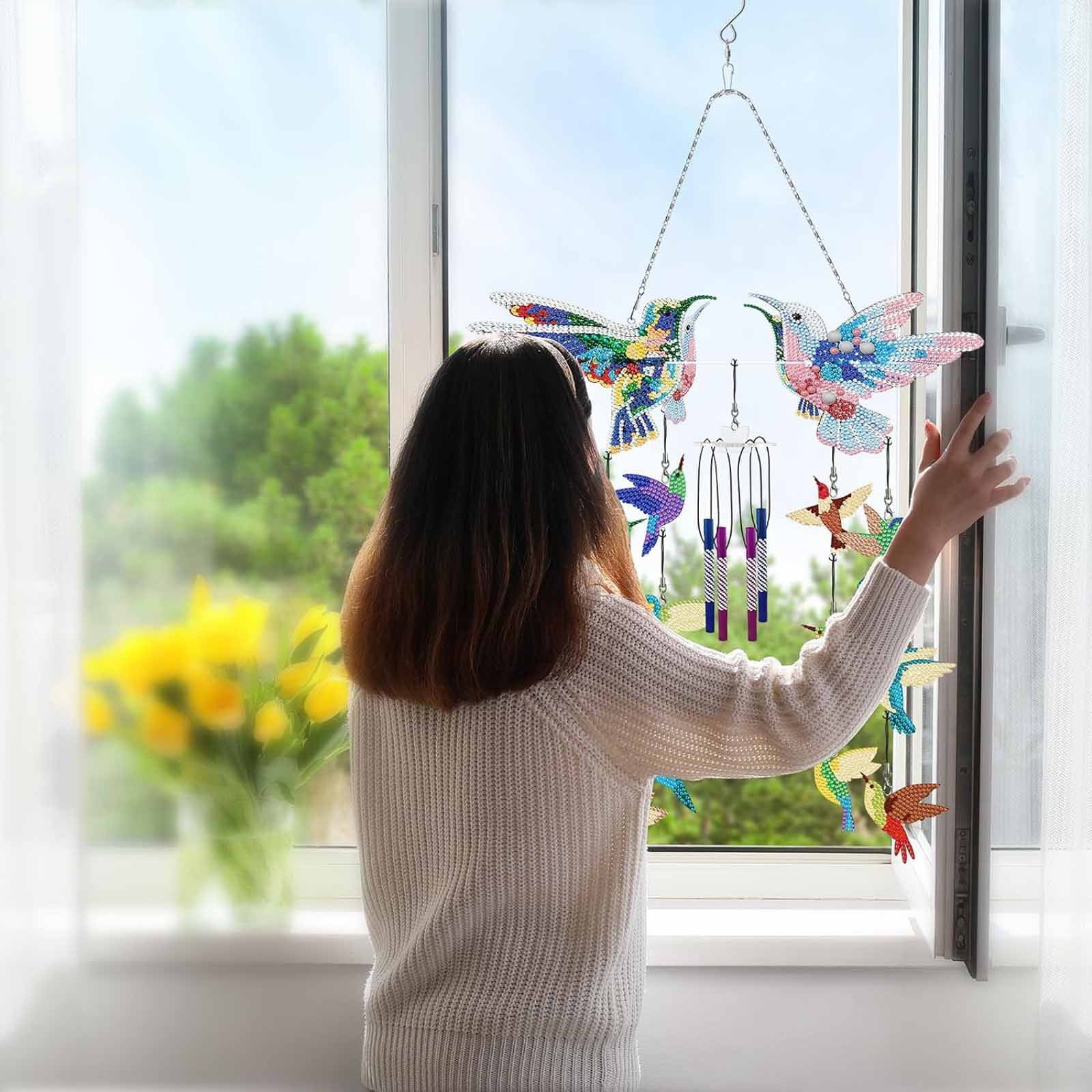 100Fens Diy Dotted Diamond Art Painting Wind Chime Kit Three ...