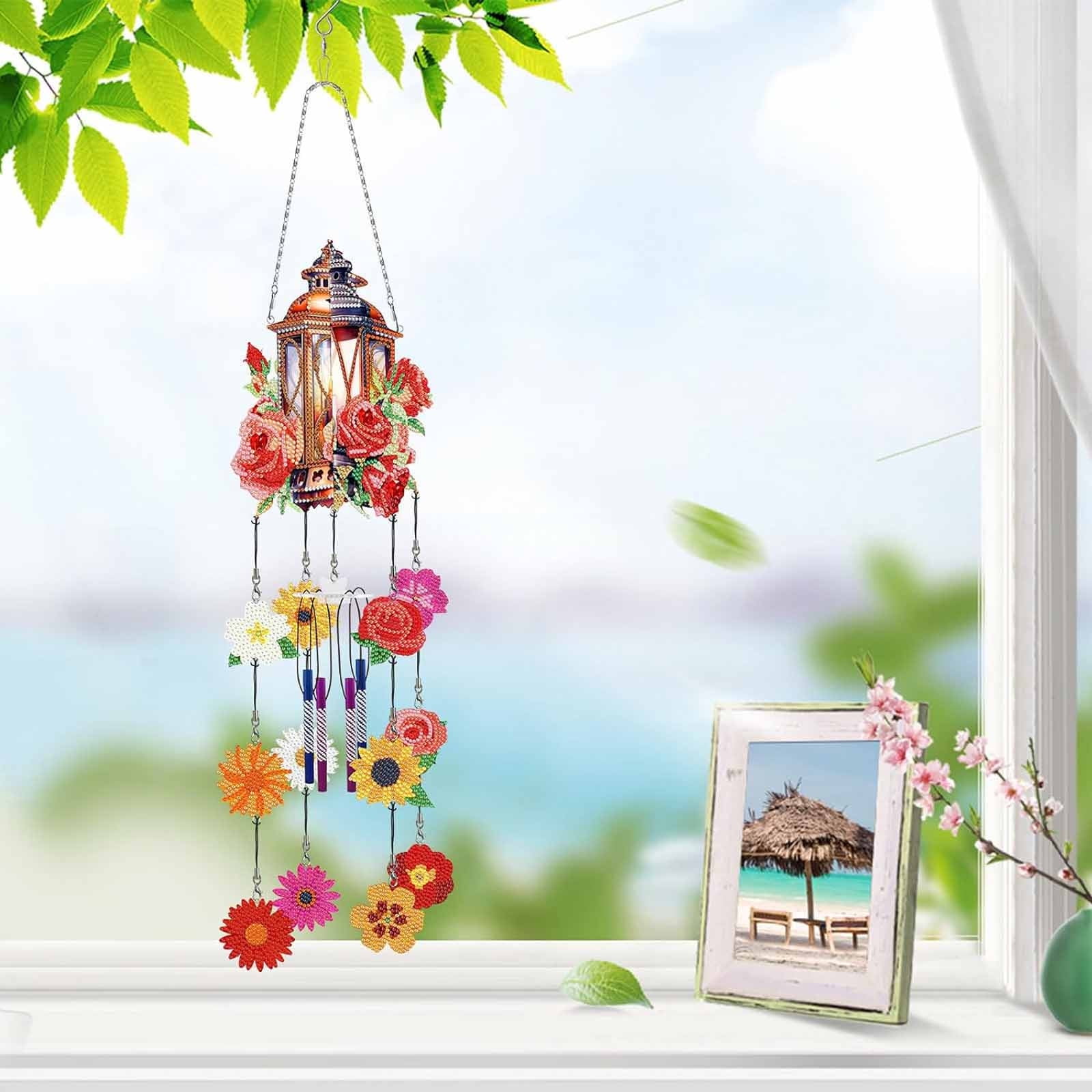 100Fens Diy Dotted Diamond Art Painting Wind Chime Kit Three ...
