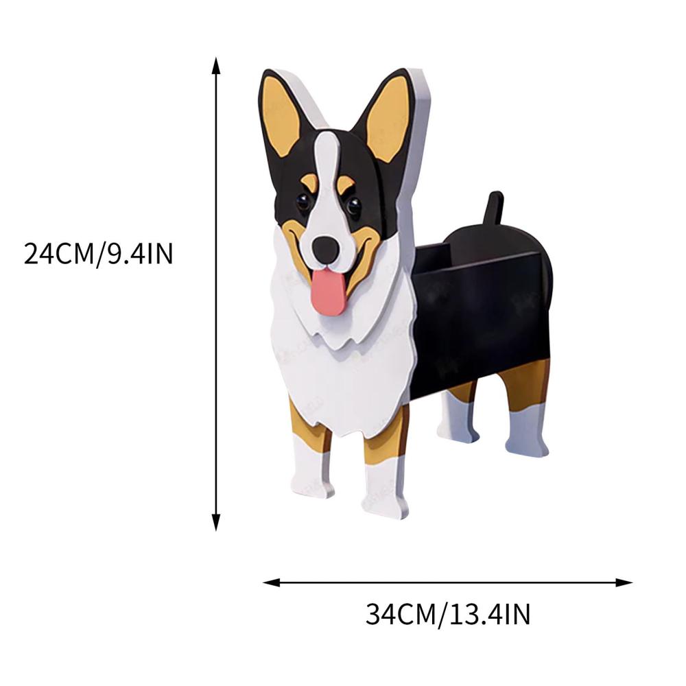 100Fens Dog Flower Pot Flower Pot Dog Planter Garden Art Crafts Dog ...