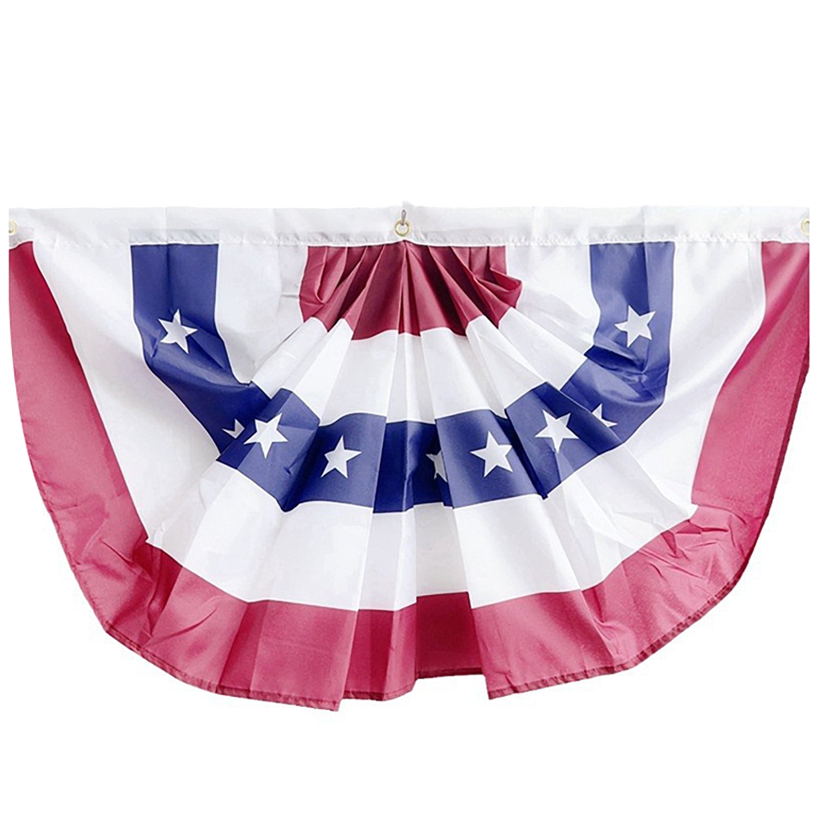 100Fens Flag Patriotic Half Fan Flag Memorial Day Party Decor - Walmart.com