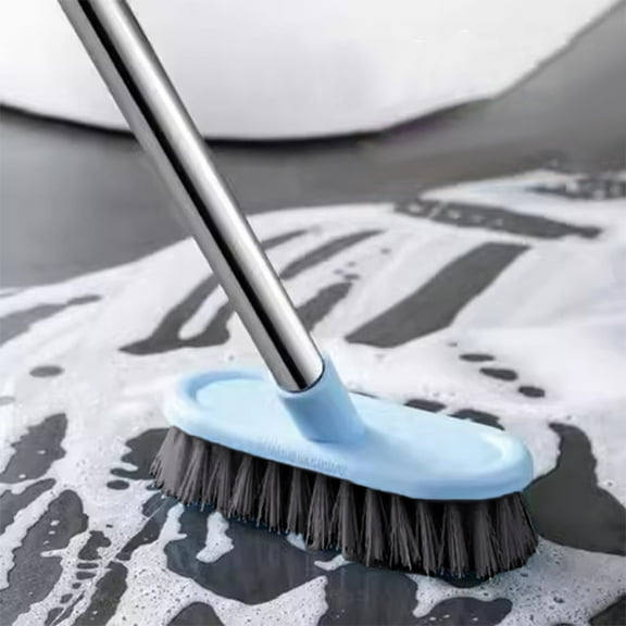 RKSTN Heavy Duty Scrub Brush with Long Handle, Shower Floor Scrubber ...