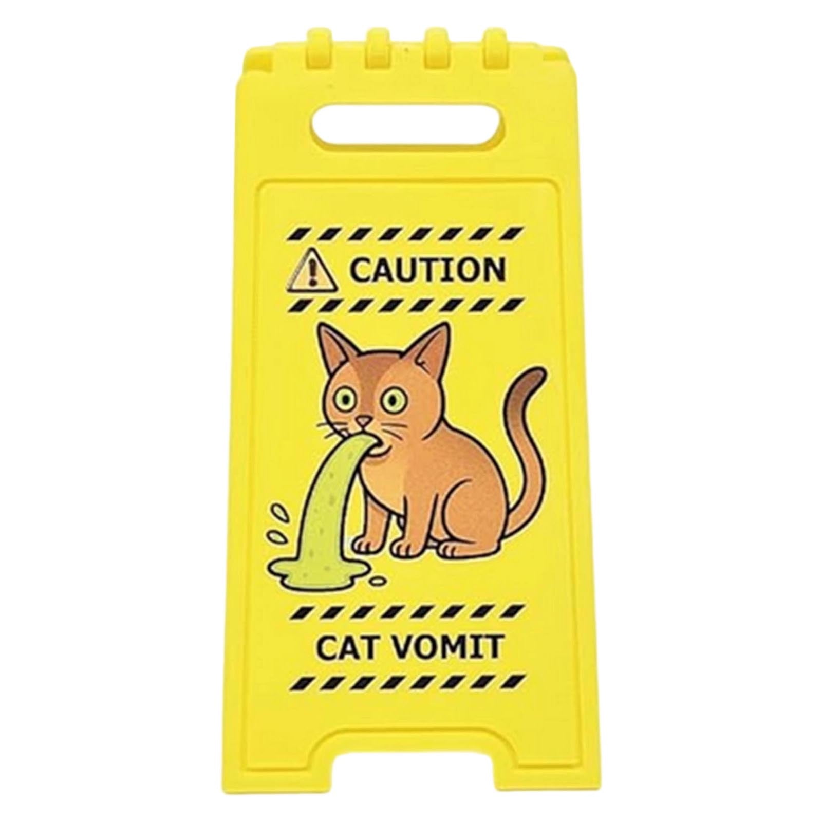100Fens Funny Beware Of Cats Vomitus Mini Foldable Table Sign Double ...