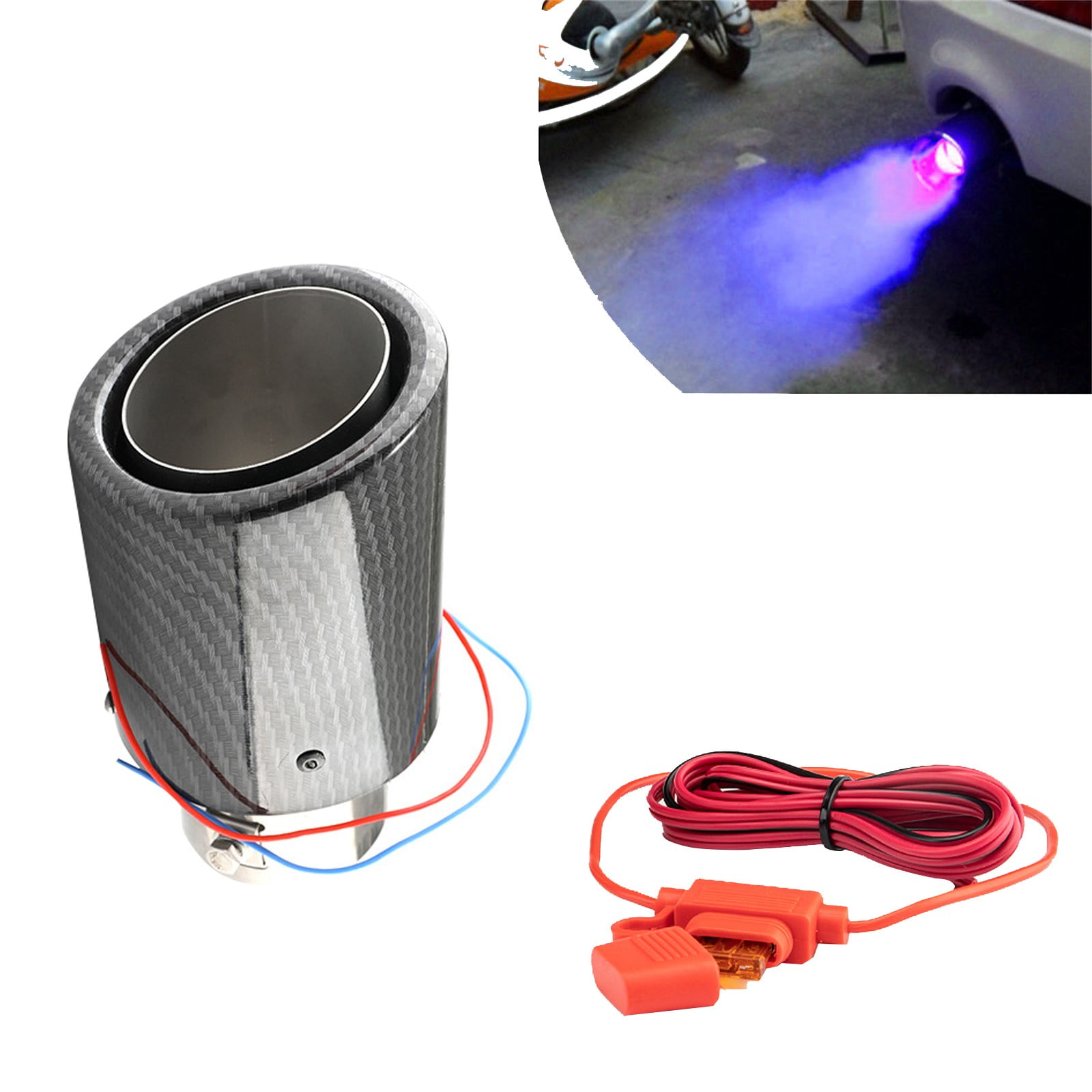 100Fens Great Exhaust Tail Tip Pipe Glowing Car Exhaust Tips Eye ...