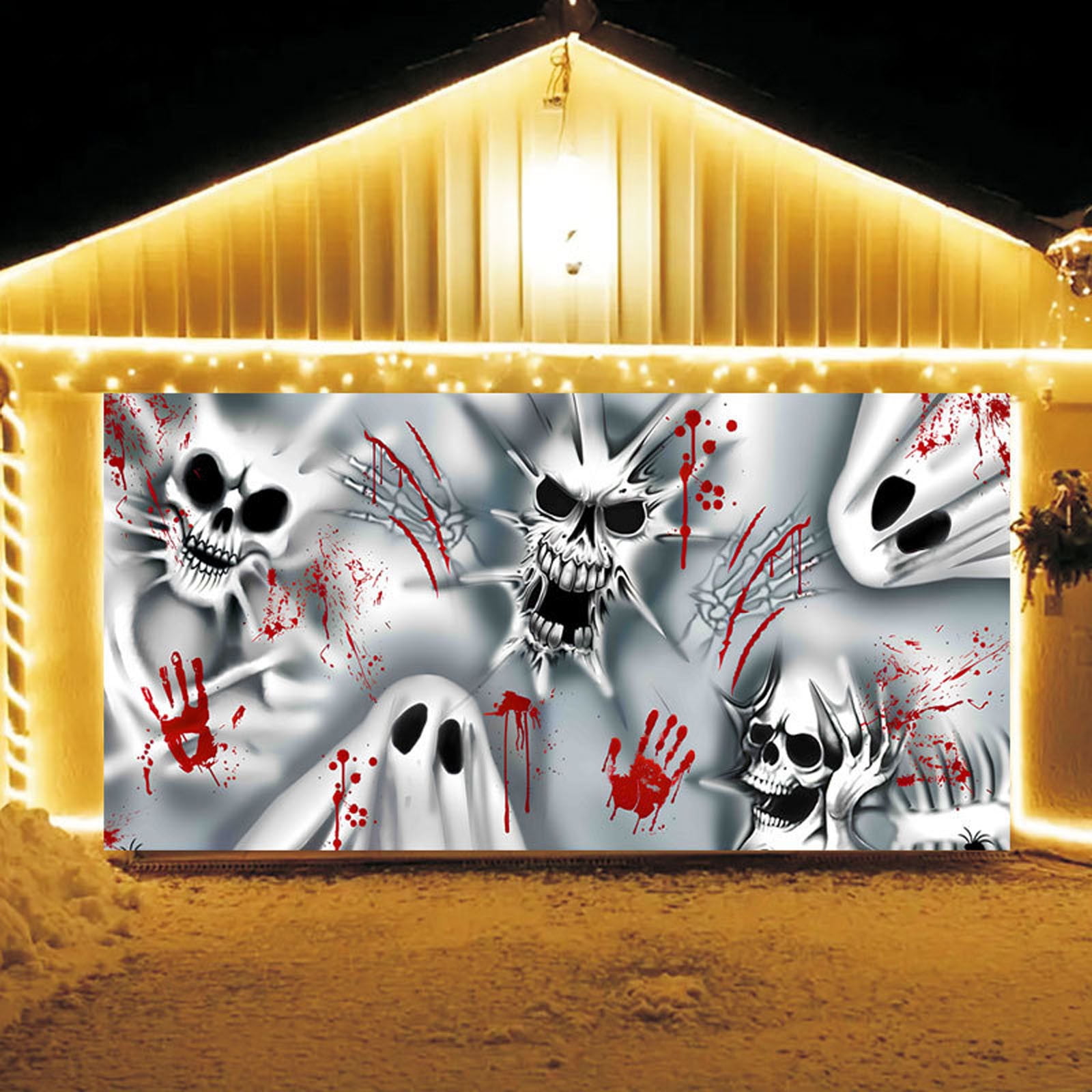 Garage Door Decor Taicans Halloween Garage Door Banner Decorations ...