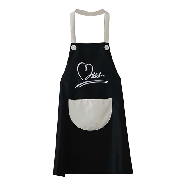 100Fens Home Kitchen Cotton Linen Anti Fouling apron, Cute Simple ...
