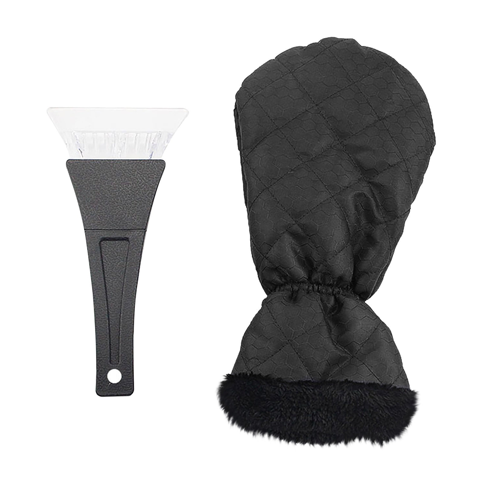 100Fens Ice Scraper Mitt for Car Windshield, Waterproof Snow Remover ...