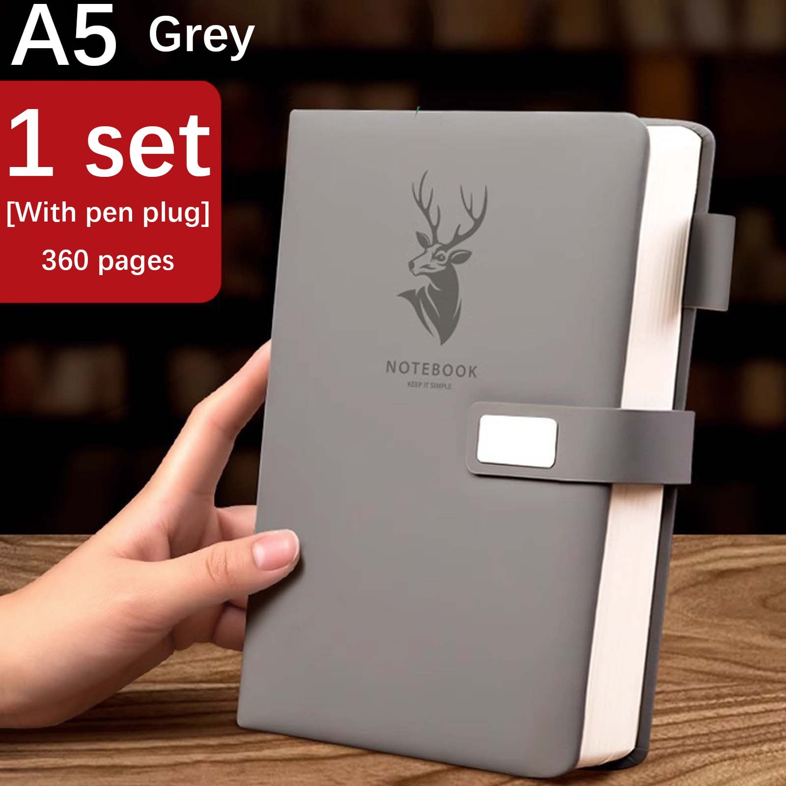 100Fens Lined Journal Notebook - A Wide Ruled Paper - Hardcover Leather ...