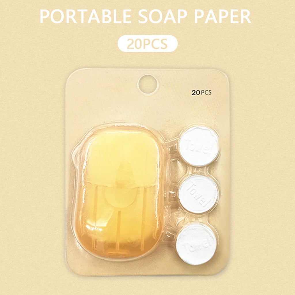100Fens Mini Hand Soap Sheets Soap Paper Sheets Portable Disposable ...