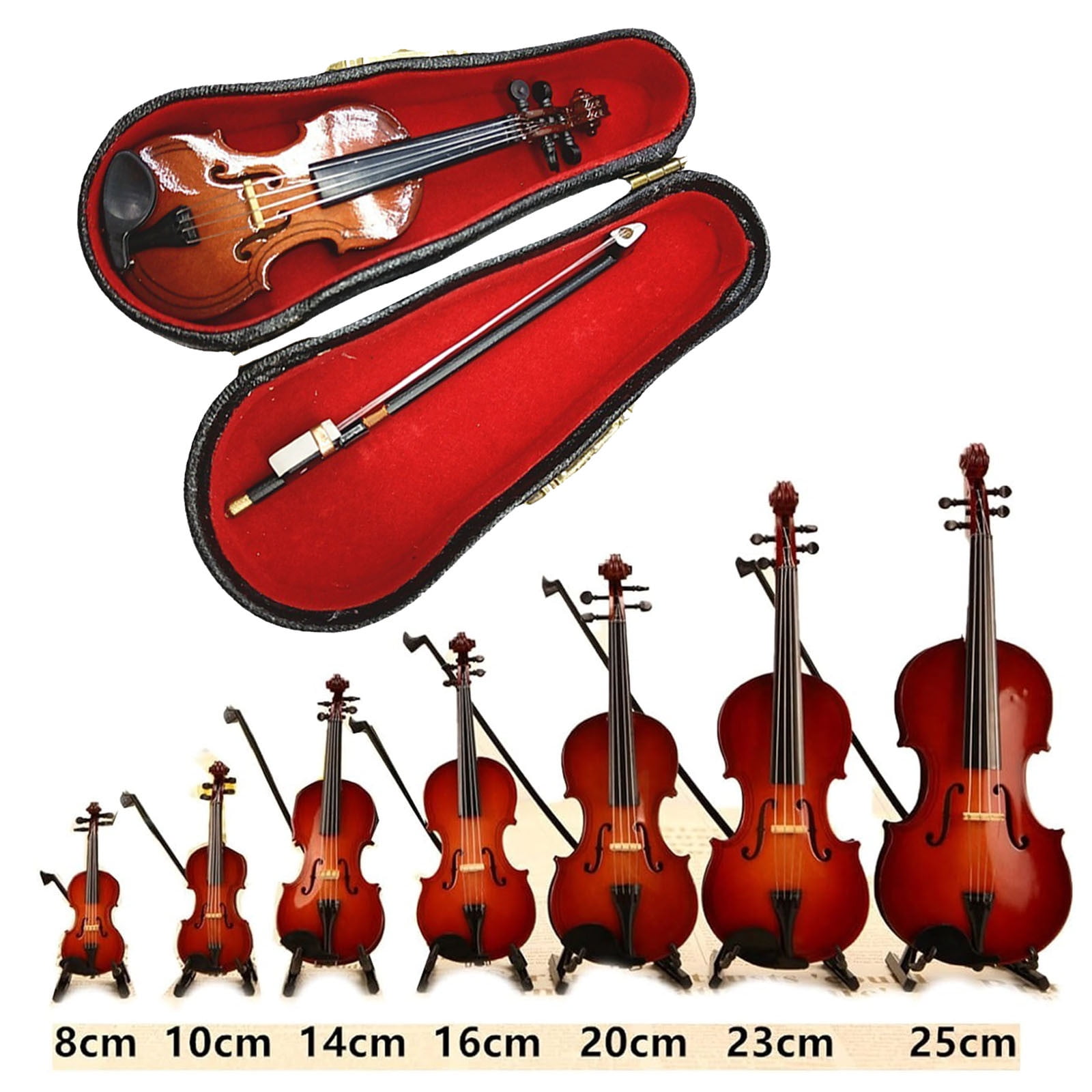 100Fens Mini Musical Instrument Violin Model Ornaments Musical ...