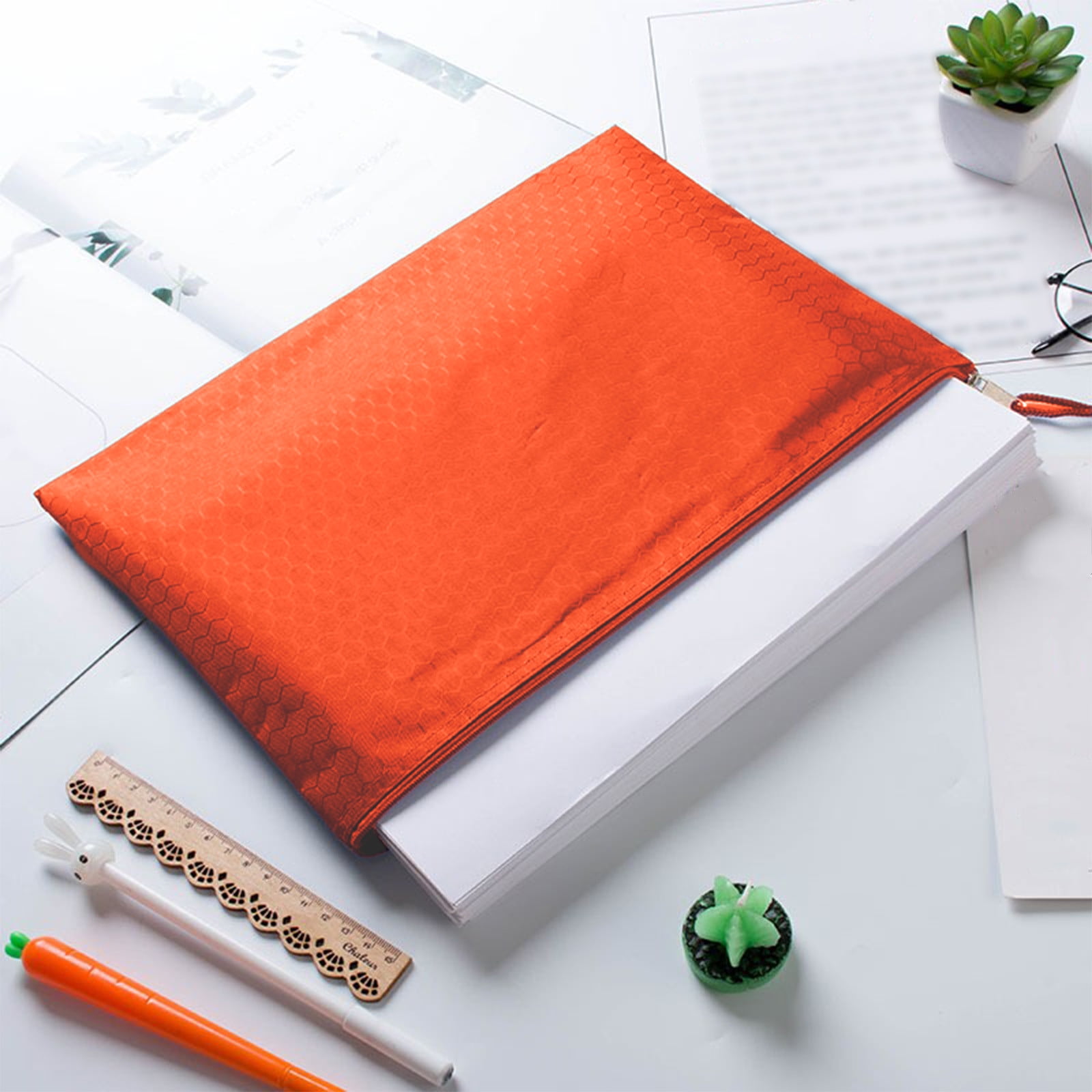 100Fens PU Leather File Folder Document Holder Waterproof Envelope ...