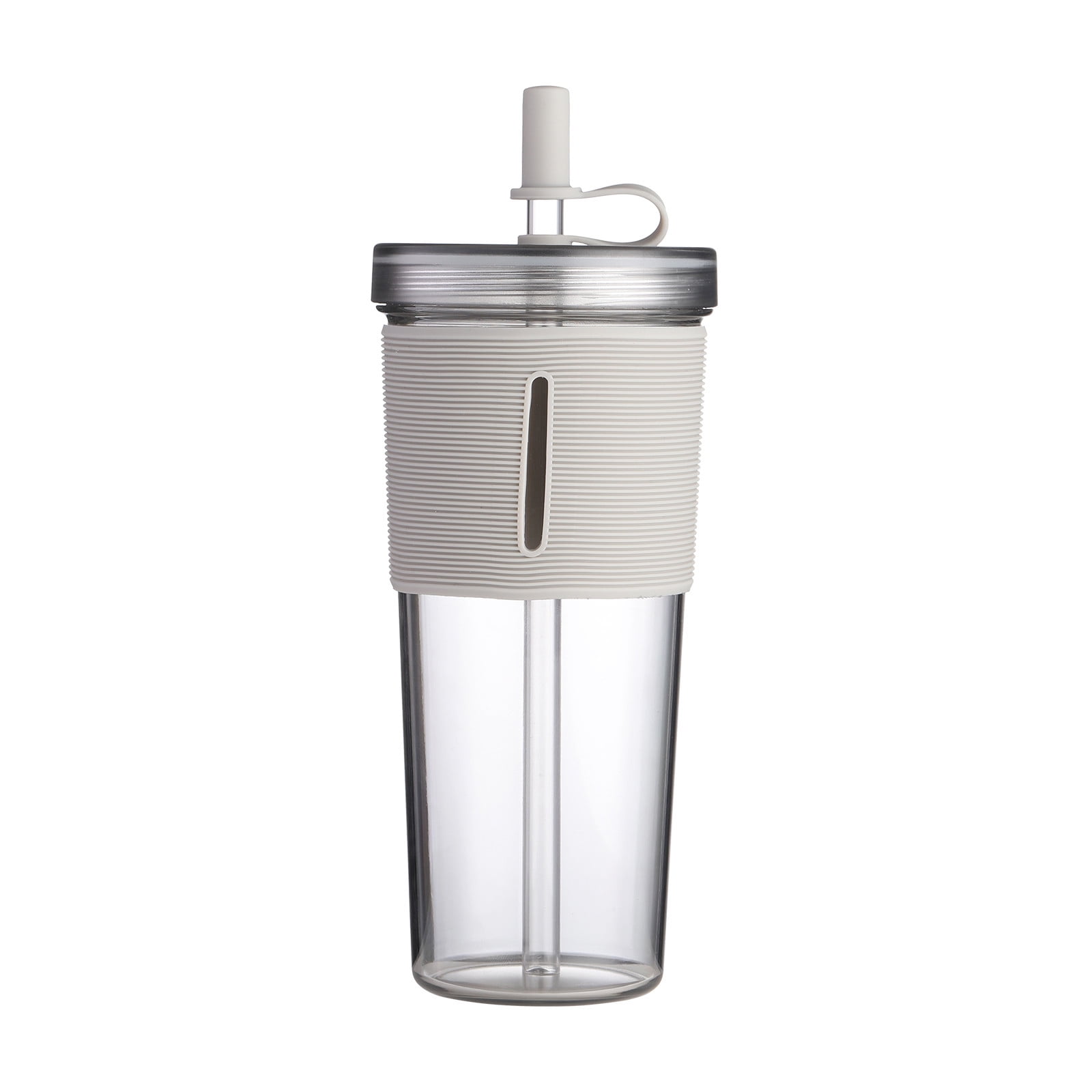 100Fens Reusable Coffee Tea Cups Iced Coffee Cup with Straw and Lid ...