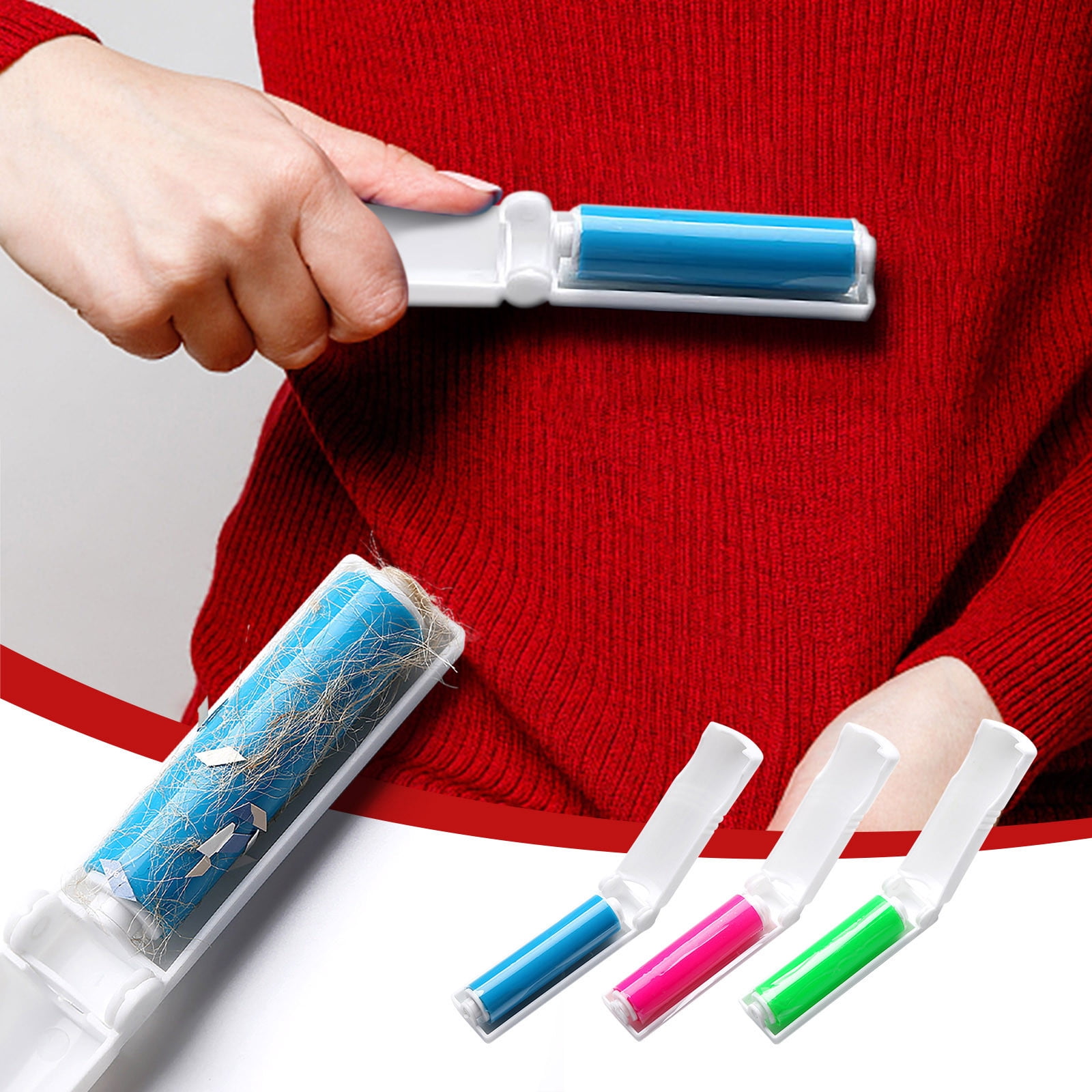 100Fens Reusable Lint Rollers,Foldable Mini Lint Roller, Small and Portable to Easily Remove ...