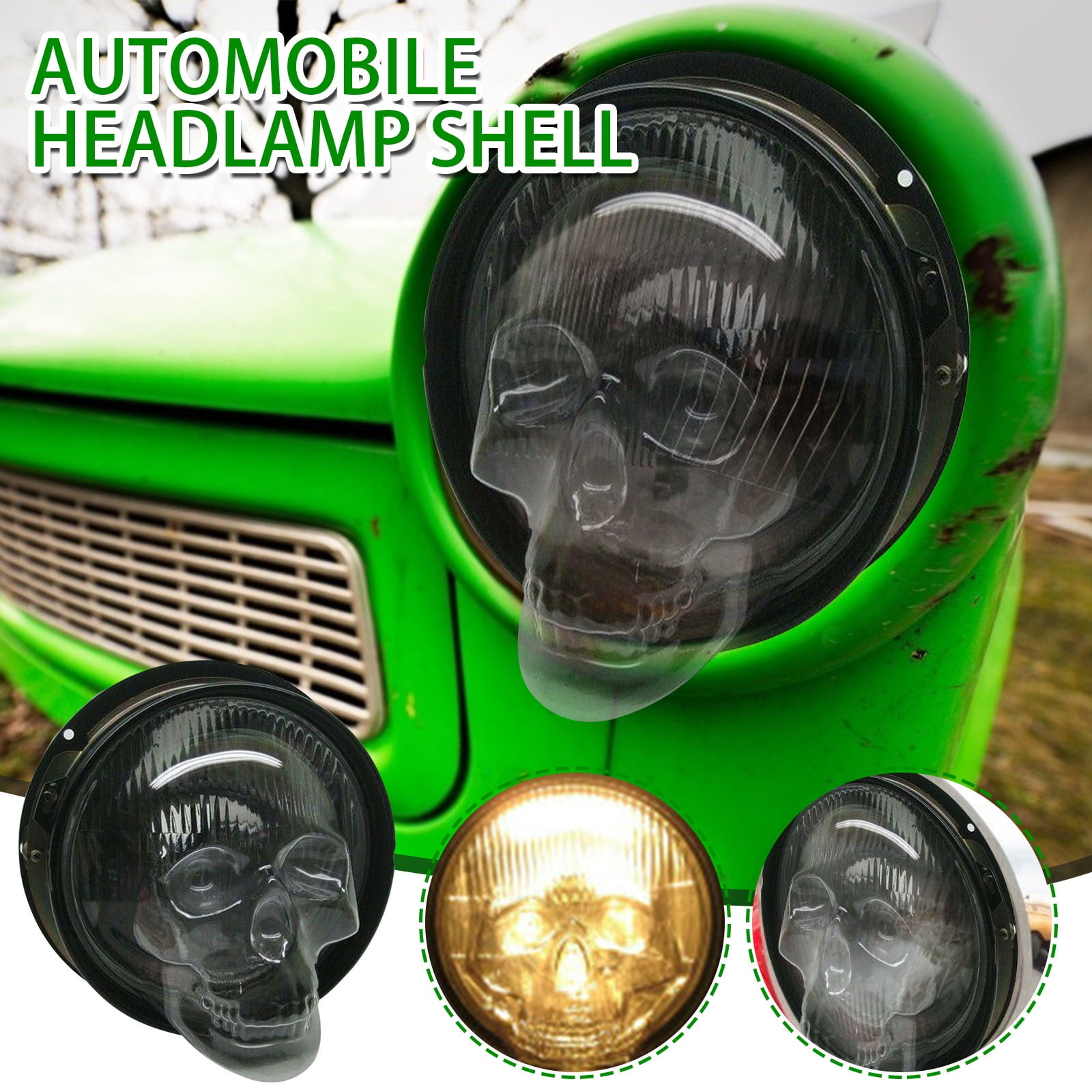 100Fens Skull Headlight Covers For Car Truck Auto Decor Protective Lamp ...