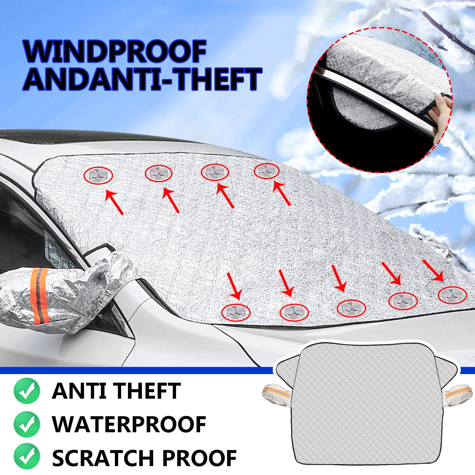 100Fens Suitable For Snow Ice Sun Frost 4-layer Protection Car ...