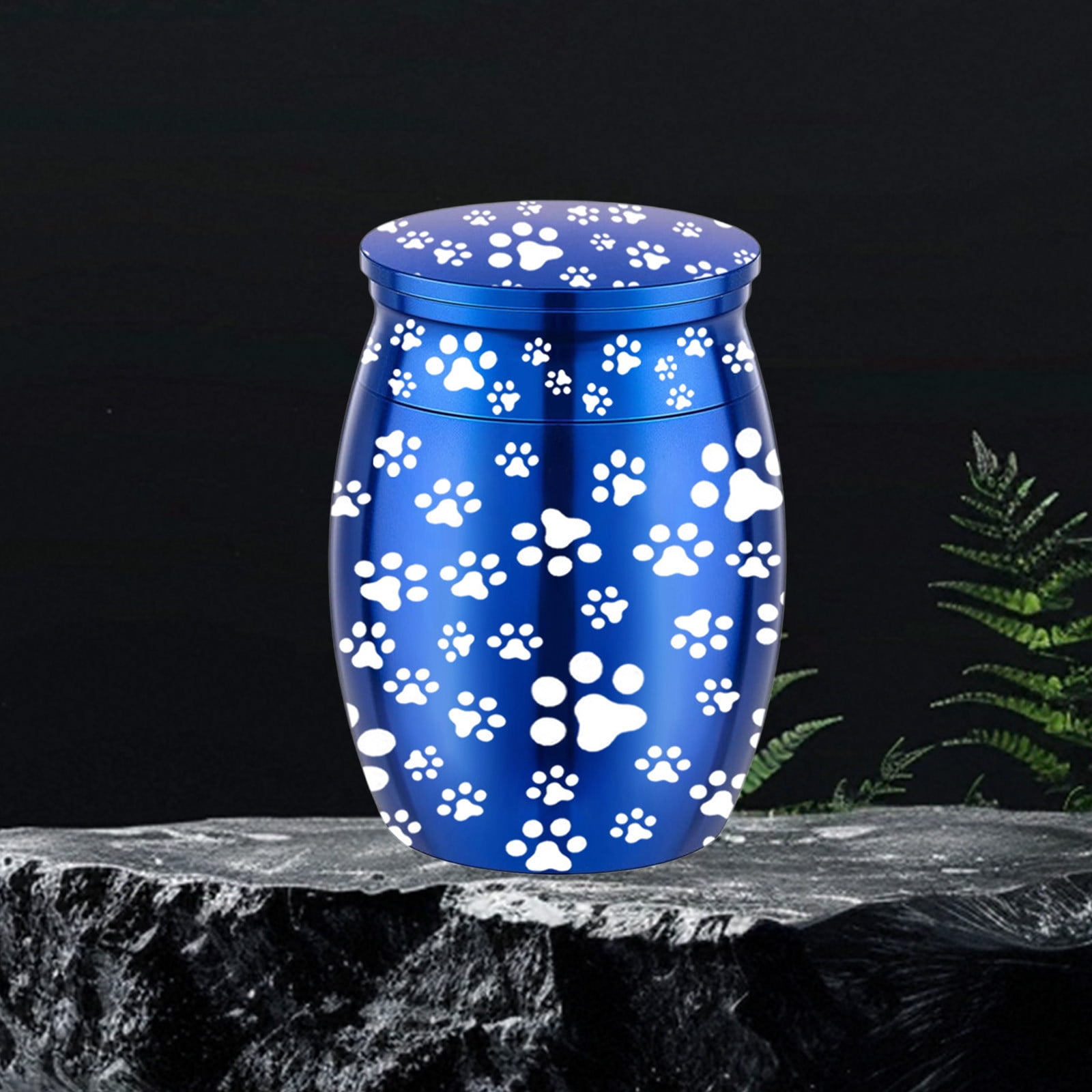 100Fens Metal Pet Urn Engraved Dog Paw Memorial Pet Urn Funeral Small ...