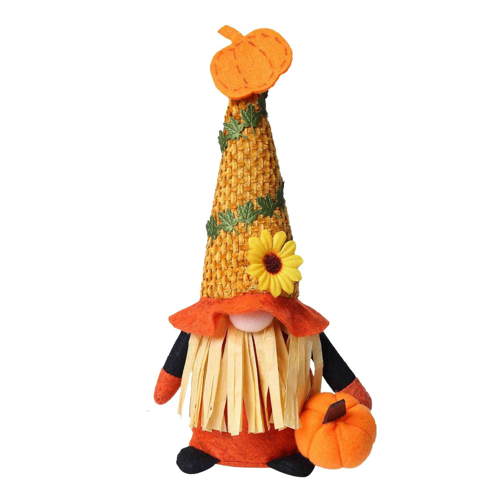 100Fens Thanksgiving Festival Decoration Faceless Doll Pumpkin Maple ...
