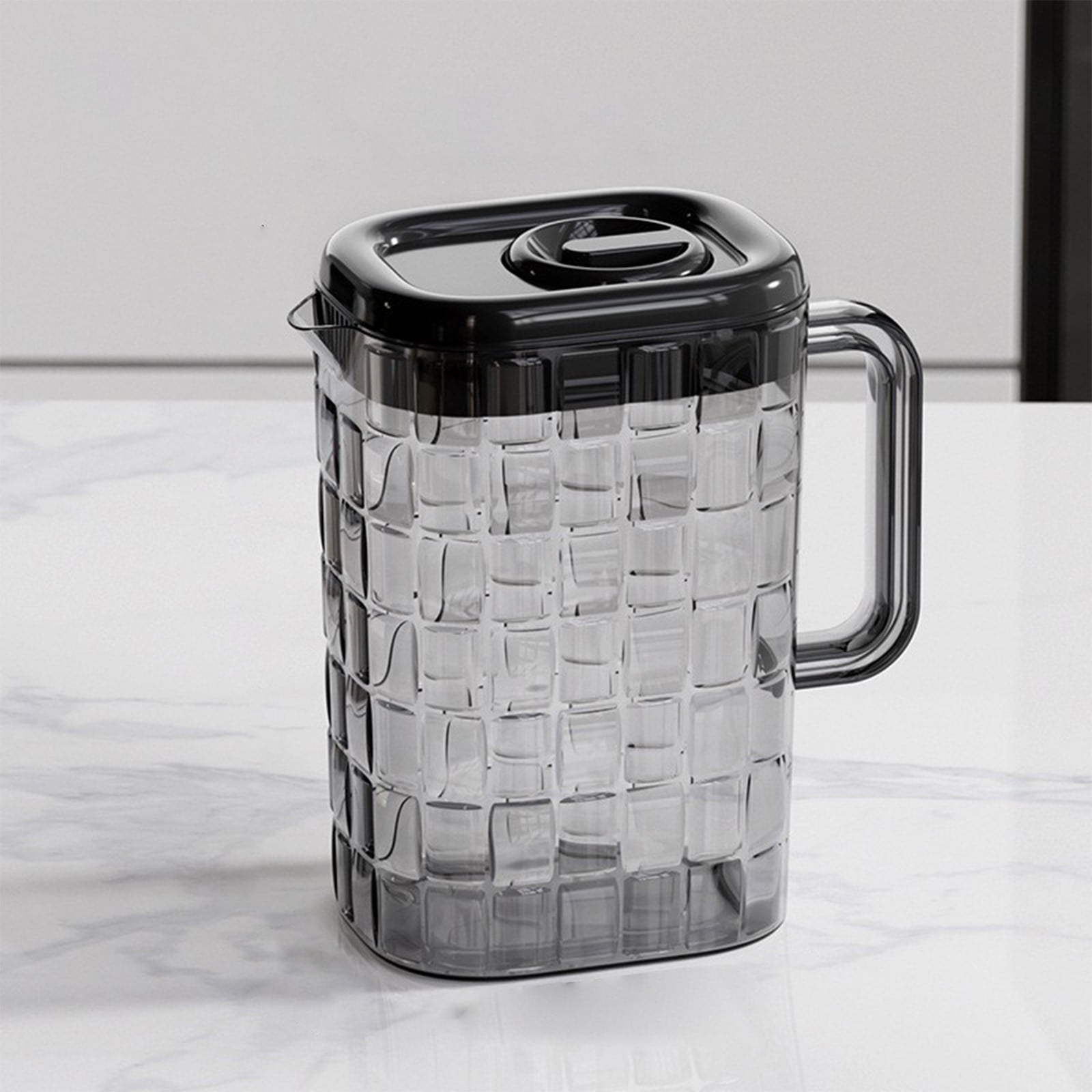 100Fens Water Jug, Tea Pitcher, Large Plastic Carafe With Lid Square ...