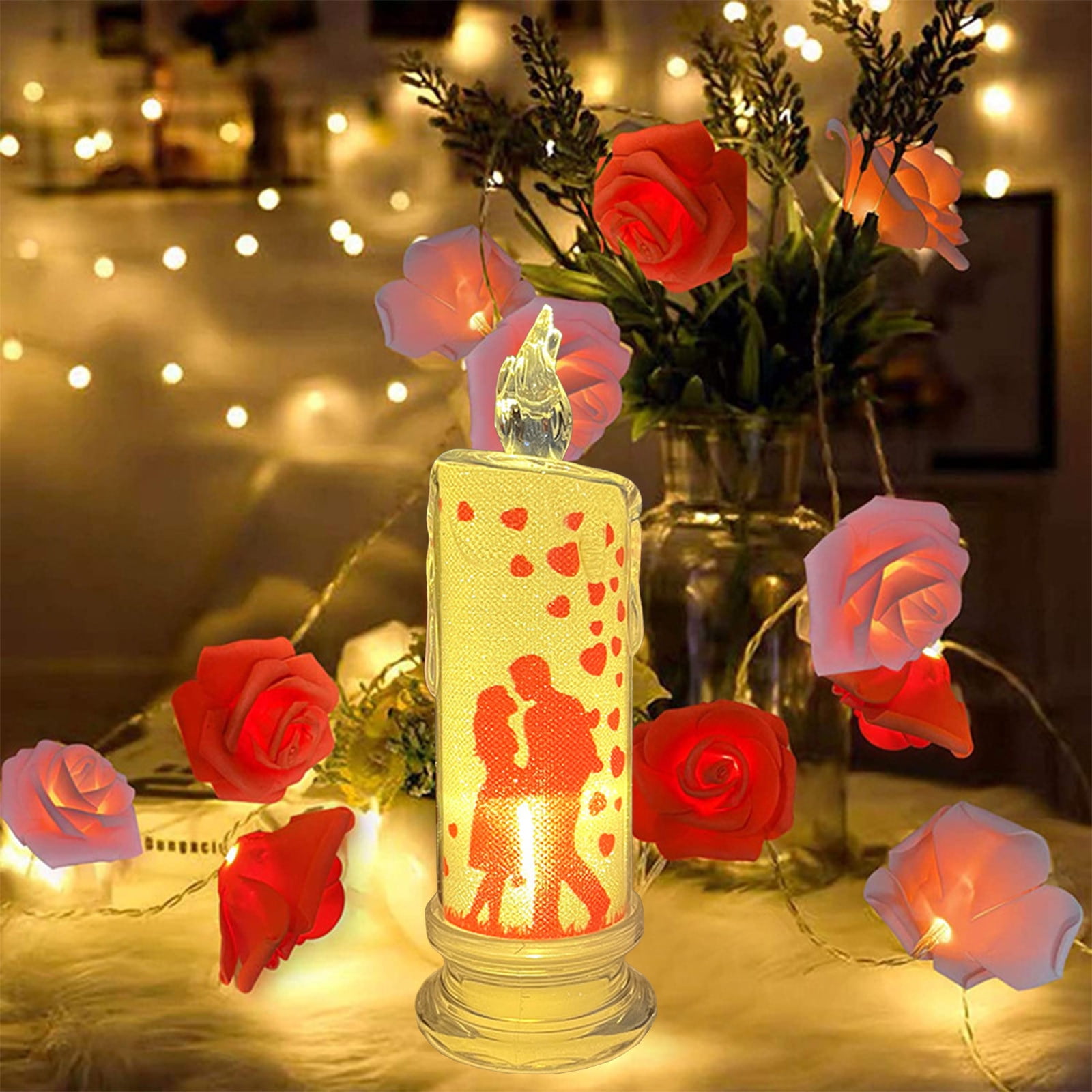100Fens Valentine's Day Confession Electronic Candle Light 520 ...