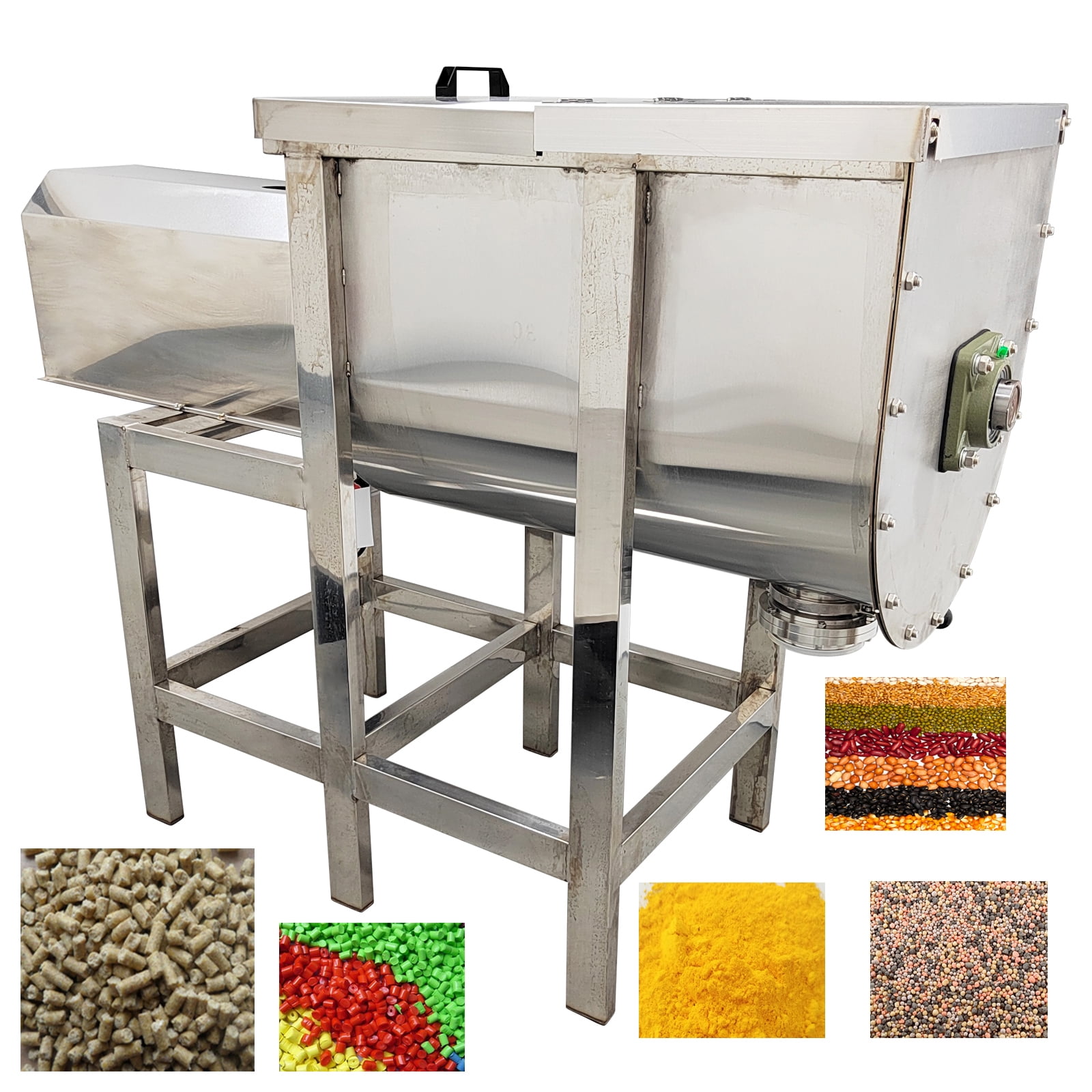 100KG Dry Wet Horizontal Mixer Machine 304 Stainless Steel 220V ...