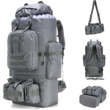 Duraton Hiking Backpack 50L with Rain Cover for Backpacking or Camping ...