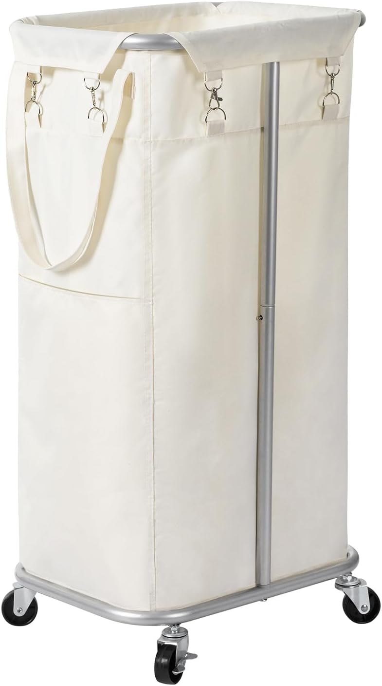 100L Rolling Laundry Hamper with Wheels Large Laundry Basket Organizer ...